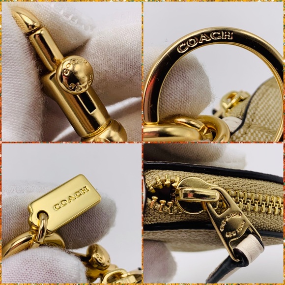 Coach | Accessories | Nwt Coach Circular Signature Coin Pouchbag Charm ...